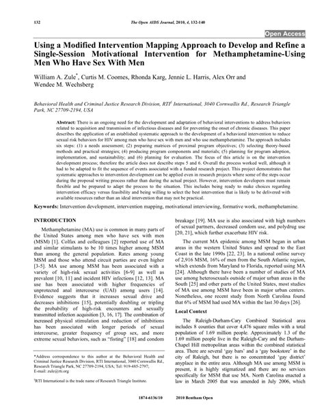 pdf using a modified intervention mapping approach to develop and