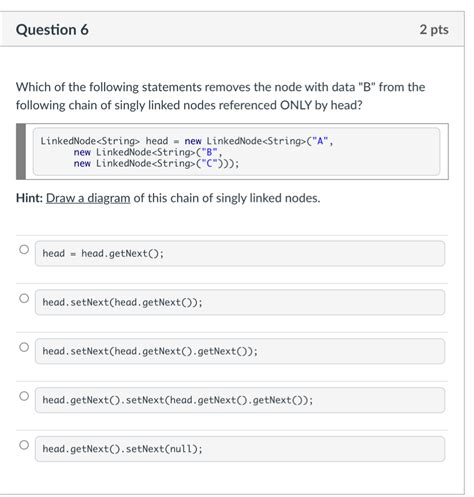 Solved Question 6 2 Pts Which Of The Following Statements