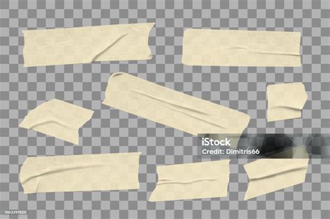 접착제 반투명 테이프 투명한 배경에 사실적인 끈끈한 테이프 줄무늬 세트 접착 테이프에 대한 스톡 벡터 아트 및 기타 이미지 접착 테이프 스카치 위스키 마스킹 테이프