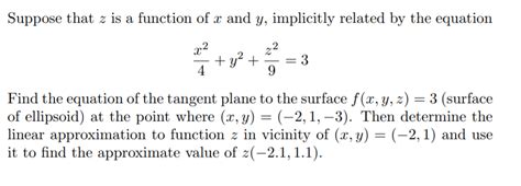 Solved Suppose That Z Is A Function Of R And Y Implicitly