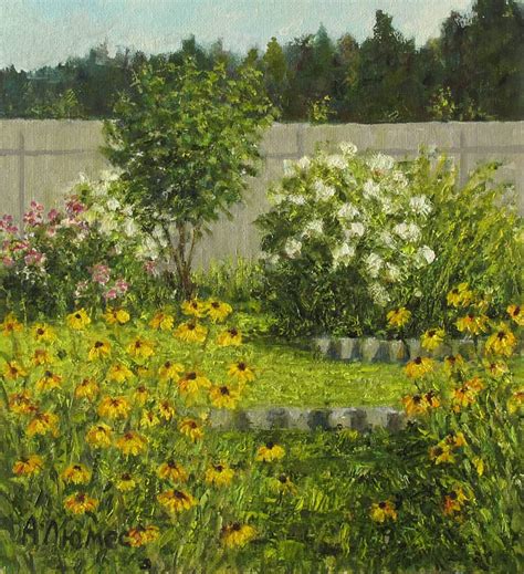 Картина «Гортензия Холст на картоне Масло 2023 г