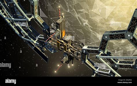 3d Illustration Dune Structure Géodésique En Nid Dabeille Dans Un