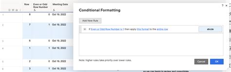 Line Shading Every Other Row Smartsheet Community