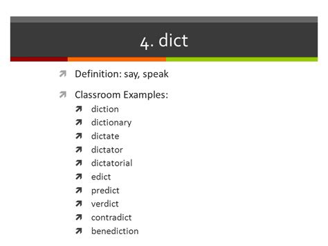 Word Roots Dicdict And Derived Words Illustrated English 57 Off
