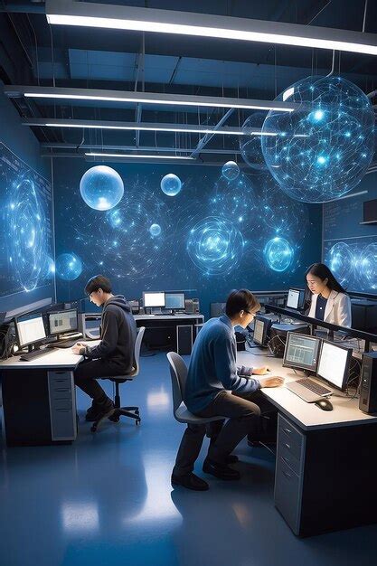 Students Exploring Principles Of Quantum Physics In Lab Premium Ai