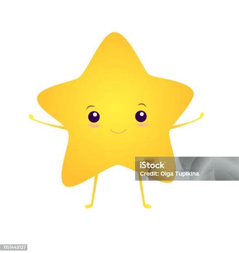 행복 귀 엽 다 밝은 웃는 별표 흰색 배경에 고립 귀여운 스타 벡터 일러스트 레이 션입니다 만화 스타일 T 셔츠 스티커 카드 디자인에 대 한 다채로운 문자 0명에 대한 스톡