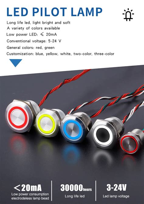 Electric 12mm Capacitive Touch Button Push Button Waterproof Ip68 Underwater Momentary Latching