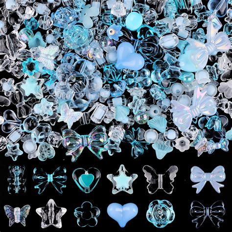 150pcs Pastel Acrylic Beads For Jewelry Making Kalolary Kawaii Bow