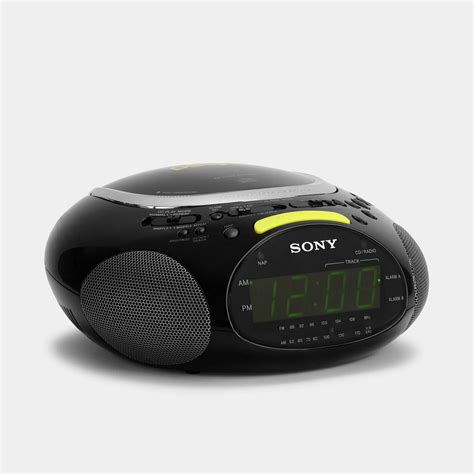 Sony Boombox Psyc Icf Cd832 Black Fm Am Cd Clock Radio New In Box C