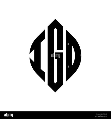 Igd Circle Letter Logo Design With Circle And Ellipse Shape Igd Ellipse Letters With