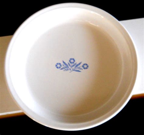 1960s Corning Ware Cornflower Pattern 9 Pie Plate Dish P 309 Black