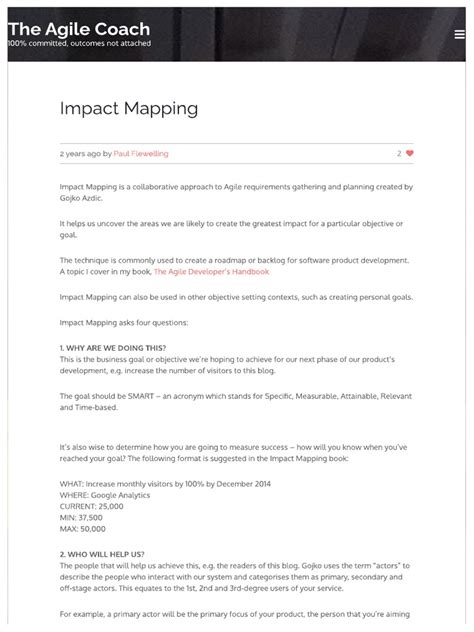 Impact Mapping Agile Coach Pdf
