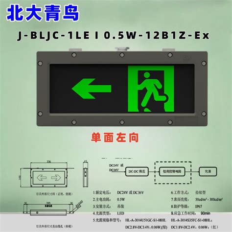 北大青鸟防爆型 应急疏散标志灯 消防应急 安全出口36v集中控制 12b1z Ex 单面左向【图片 价格 品牌 报价】 京东