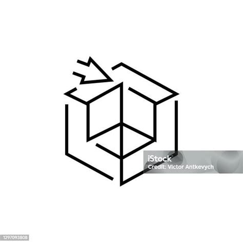 3d 큐브 아이콘 원근 그림 기호입니다 기하학적 모델 벡터 그림입니다 0명에 대한 스톡 벡터 아트 및 기타 이미지 0명 개념 기하 도형 Istock