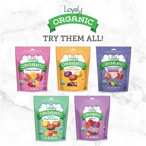 Lovely Candy Co Caramelos Masticables Orgánicos ácidos Bolsa De 8