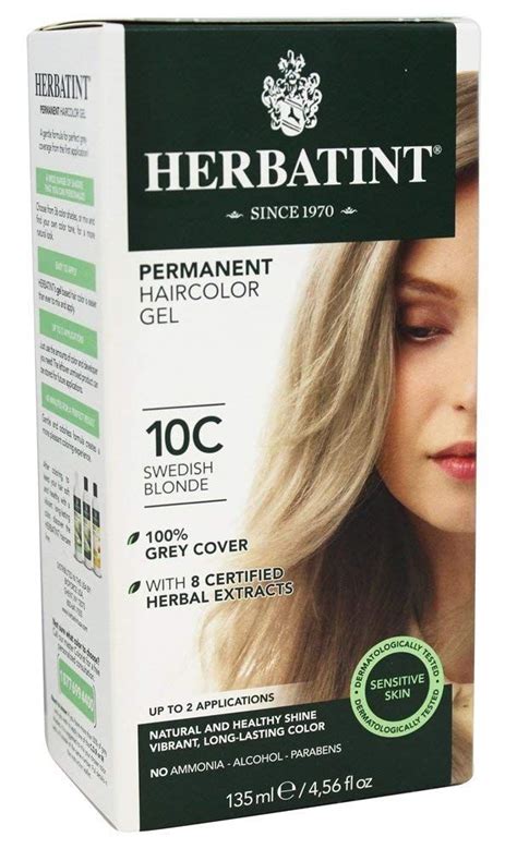 Herbatint 10c Swedish Blond Hair Color 135 Ml Golden Blonde Hair Color Hair Color Herbal