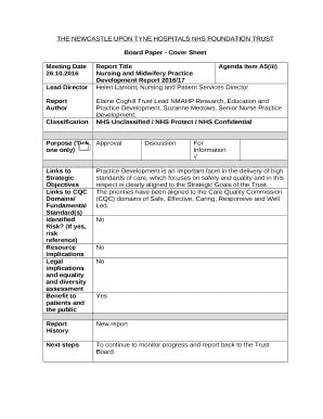 Board Paper Cover Sheet Doc Template PdfFiller