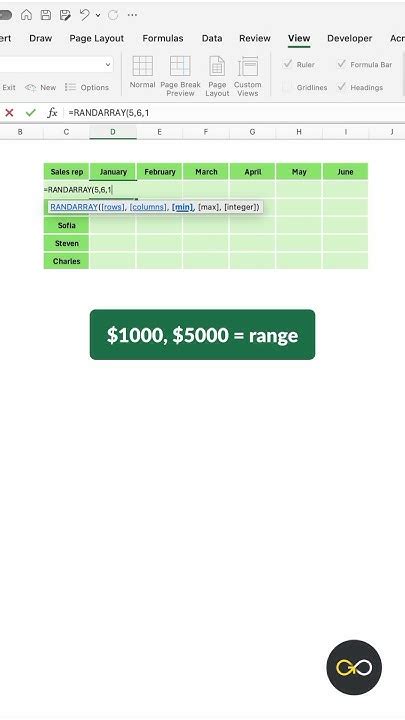 Excelshorts Generate Random Numbers With Randarray Youtube