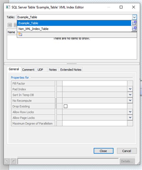 How To Create An Xml Table Index For Sql Server In Erwin Data Modeler