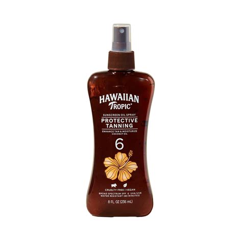 Buy Hawaiian Tropic Island Tanning Oil Spray Sunscreen Spf 6 8oz Tanning Sunscreen Tanning