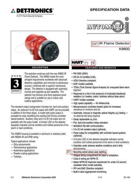Det Tronics Flame Detector Pdf Detector Radio Relay