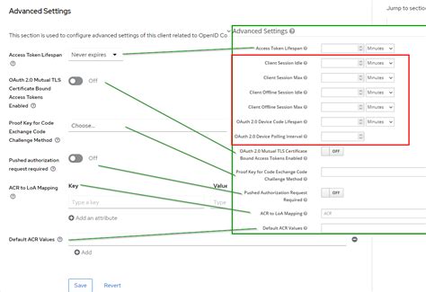 Client Advanced Settings Access Token Lifespan Displayed As Never