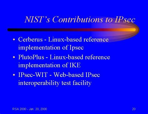 Implementing And Testing Ipsec Nists Contributions And Future