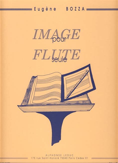 Bozza Eugene Image For Solo Flute Flute Specialists