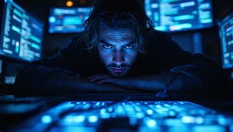 Free Blue Screen Intensity Image Cybersecurity Hacker Blue