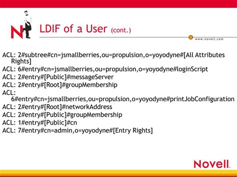 Ppt Using Acls In Ldap Creating A Secure Novell Edirectory