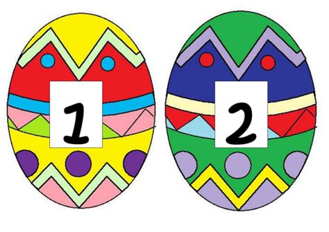 Numbers 1 20 On Easter Eggs Teaching Resources
