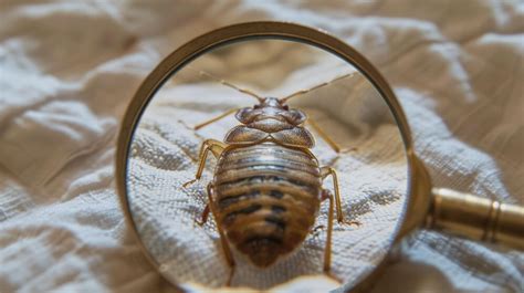 A Closeup Shot Of A Bed Bug Magnified Through A Handheld Magnifying