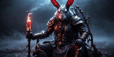 Premium Ai Image Gaming Mascot Tiny Mouse Knight Apollyon God Templar