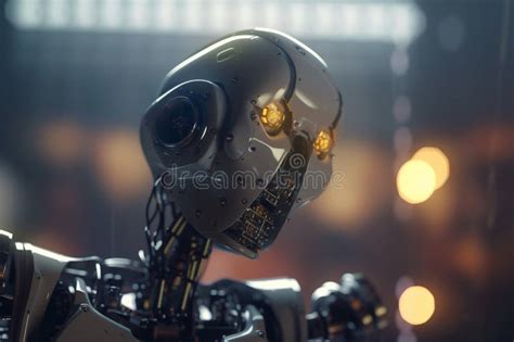 Automated Manufacturing With Ai Powered Robots In A Factory Stock