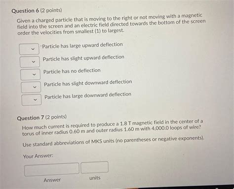 Solved Question Points Given A Charged Particle That Chegg