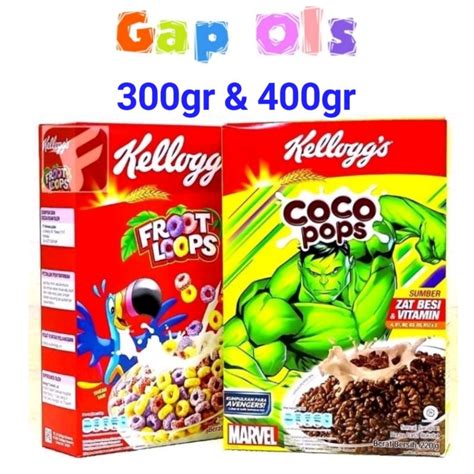 Jual Kelloggs Coco Pops 400gr Kelloggs Froot Loops 300gr Corns Flakes Kelloggs Strawberry Corn
