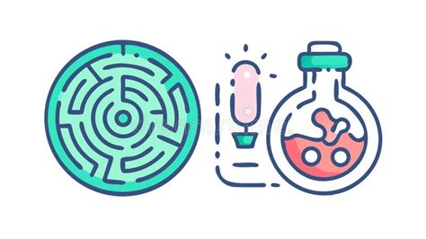 maze to idea solution innovation path problem solving creative thinking vector design