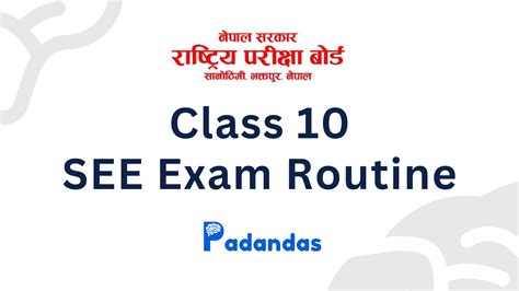 See Exam Routine Neb 2081 Best Of Luck Padandas Content