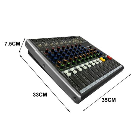 IMIX MS 1216FX 12 Channel 16DSP FX USB MP3 Player 12 Mic Input Audio Mixer Gray Color Shopee