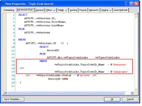 Filtering Based On Multiple Topic Codes Aptify Support