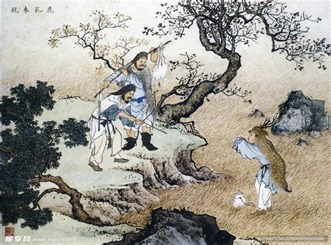 鹿乳奉亲设计图 绘画书法 文化艺术 设计图库 昵图网