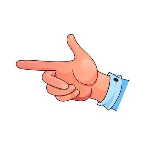 Premium Vector Pointing Hand Forefinger Index Finger In Cartoon Style