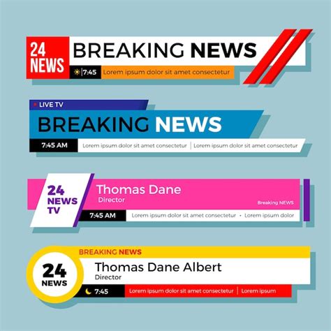 Breaking News Banners Design Free Vector