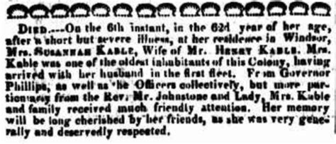 Susannah Holmes 1764 1825 Henry Kable Susannah Holmes