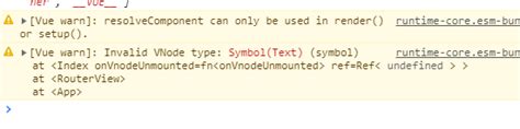 初始打开在子项目页面用pushstate跳转主项目，再调回子项目，vue3子项目报错：resolvecomponent Can Only Be Used In Render Or