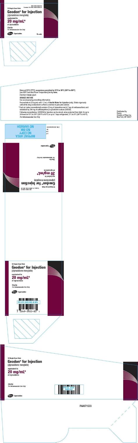 Geodon Package Insert Prescribing Information