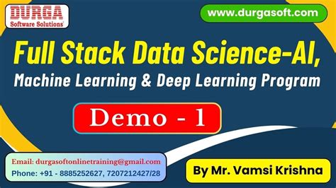 Full Stack Data Science Tutorials Demo 1 By Mr Vamsi Krishna