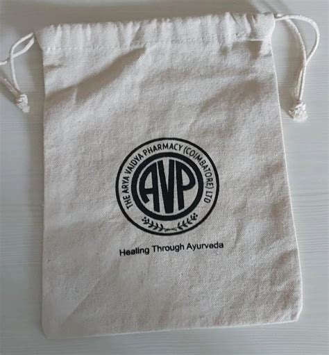 Cotton Natural Half White Drawstring Pouch Bag For T At ₹ 20