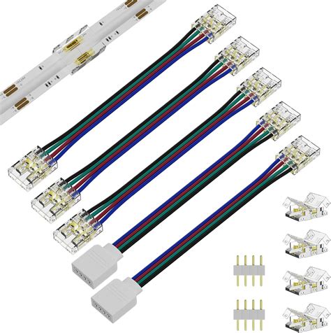PAUTIX Mm Connectors For COB RGB LED Strip Lights Pin Pcs Transparent Gapless Connectors