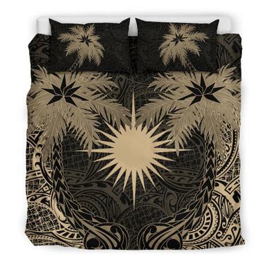 Marshall Islands Duvet Cover Set Marshall Islands Flag Coconut Duvet